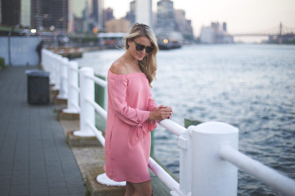 PINK OFF THE SHOULDER DRESS - Styled Snapshots