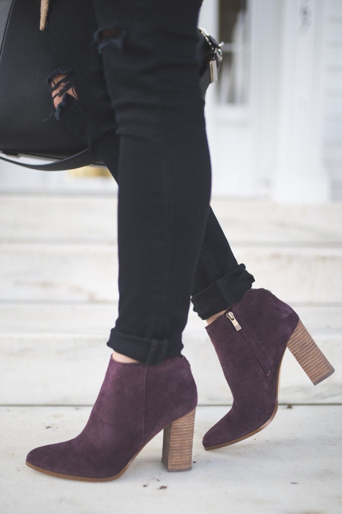 BURGUNDY ANKLE BOOTIES - Styled Snapshots