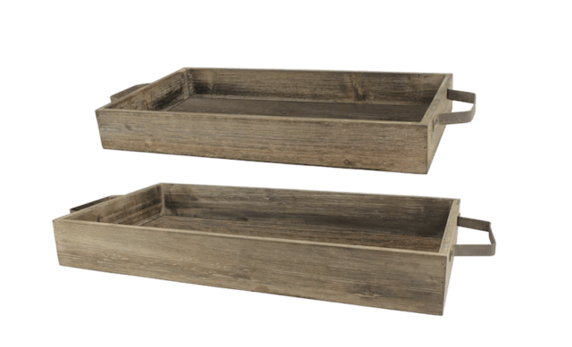 Rustic Wood Tray Set - Styled Snapshots