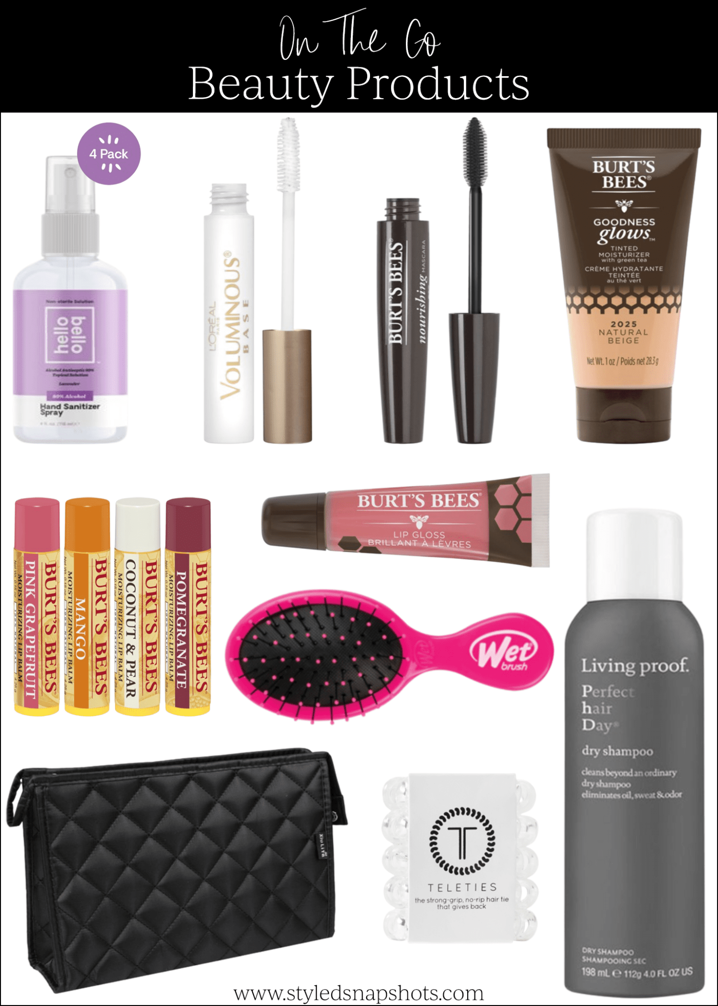 On The Go Beauty Products - Styled Snapshots