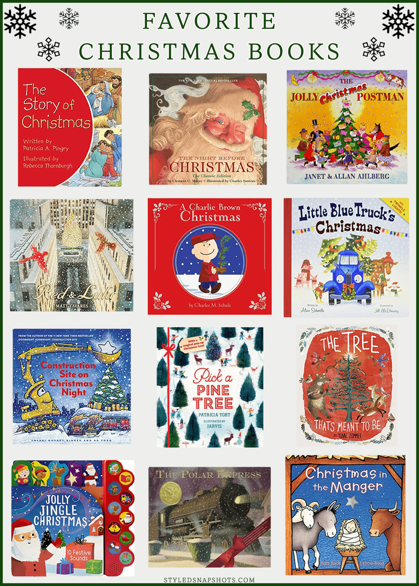 12 Favorite Christmas Books - Styled Snapshots
